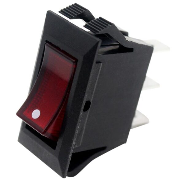 Zing Ear ZE-215 Lighted Rocker Switch 3 Prong Snap-in 15A 120V