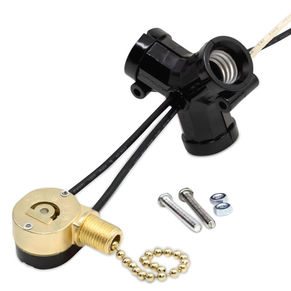 Zing Ear ZE-110 3-Wire 3 Way 2 Circuit Pull Chain Light Switch