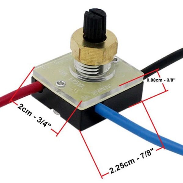 Zing Ear ZE-116C 3 Way 3 Wire Rotary Light Switch 6A 120V
