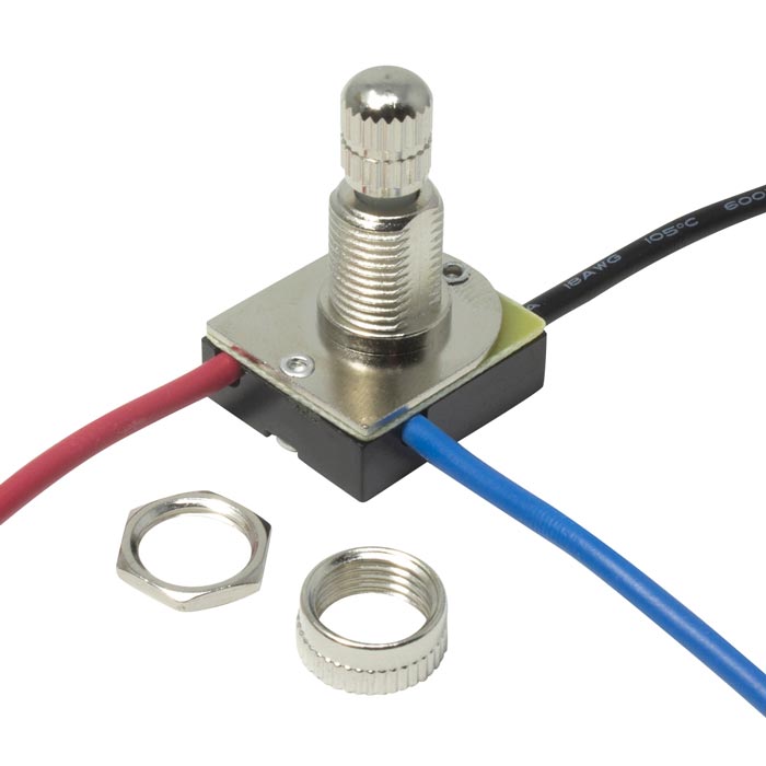 Zing Ear ZE-116M 3-Way Rotary Lamp Light Switch - 6A 125VAC