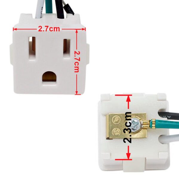 Zing Ear ZE-3B-2 Snap-In Receptacle Power Outlet 15A 125V